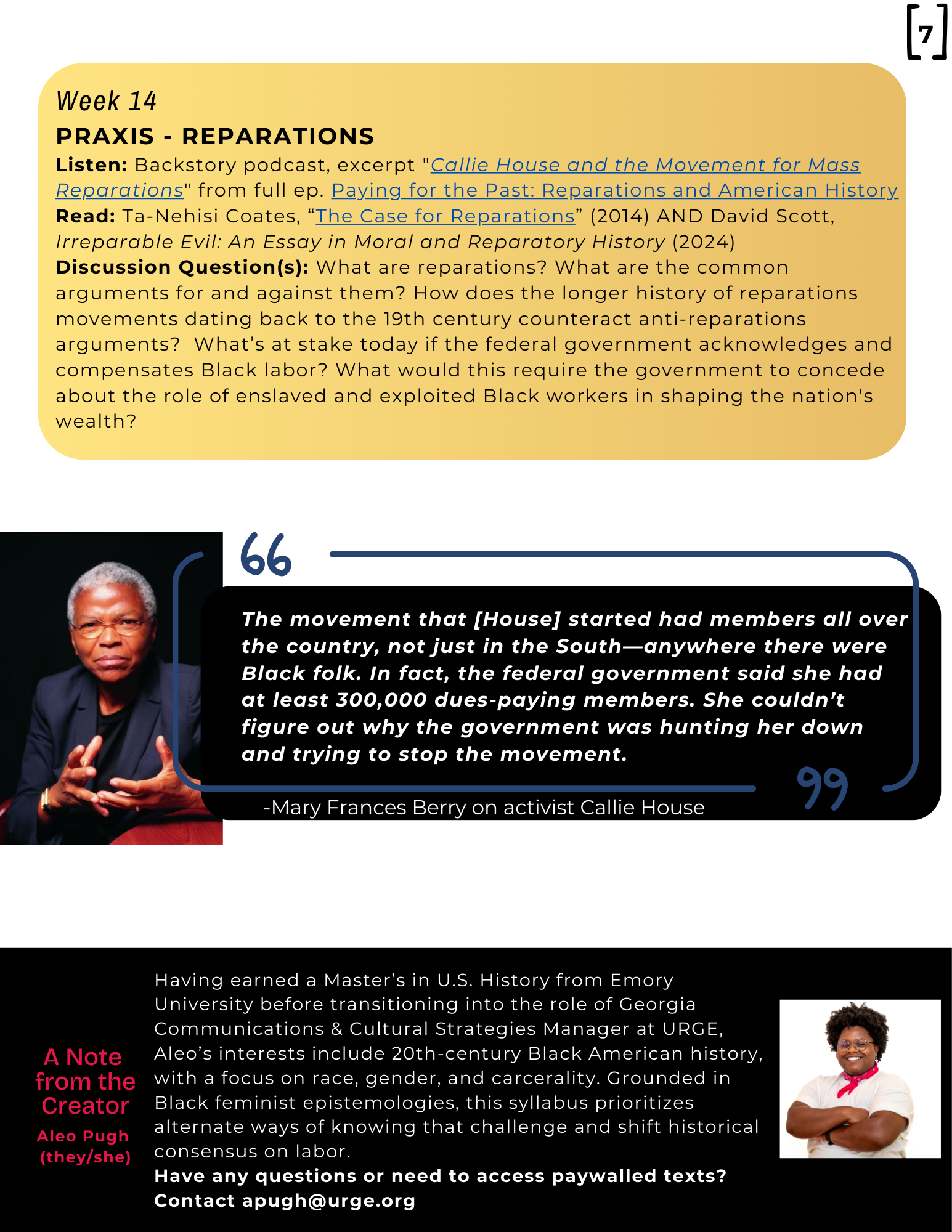 URGE’s Black History Month Syllabus (2025) - URGE